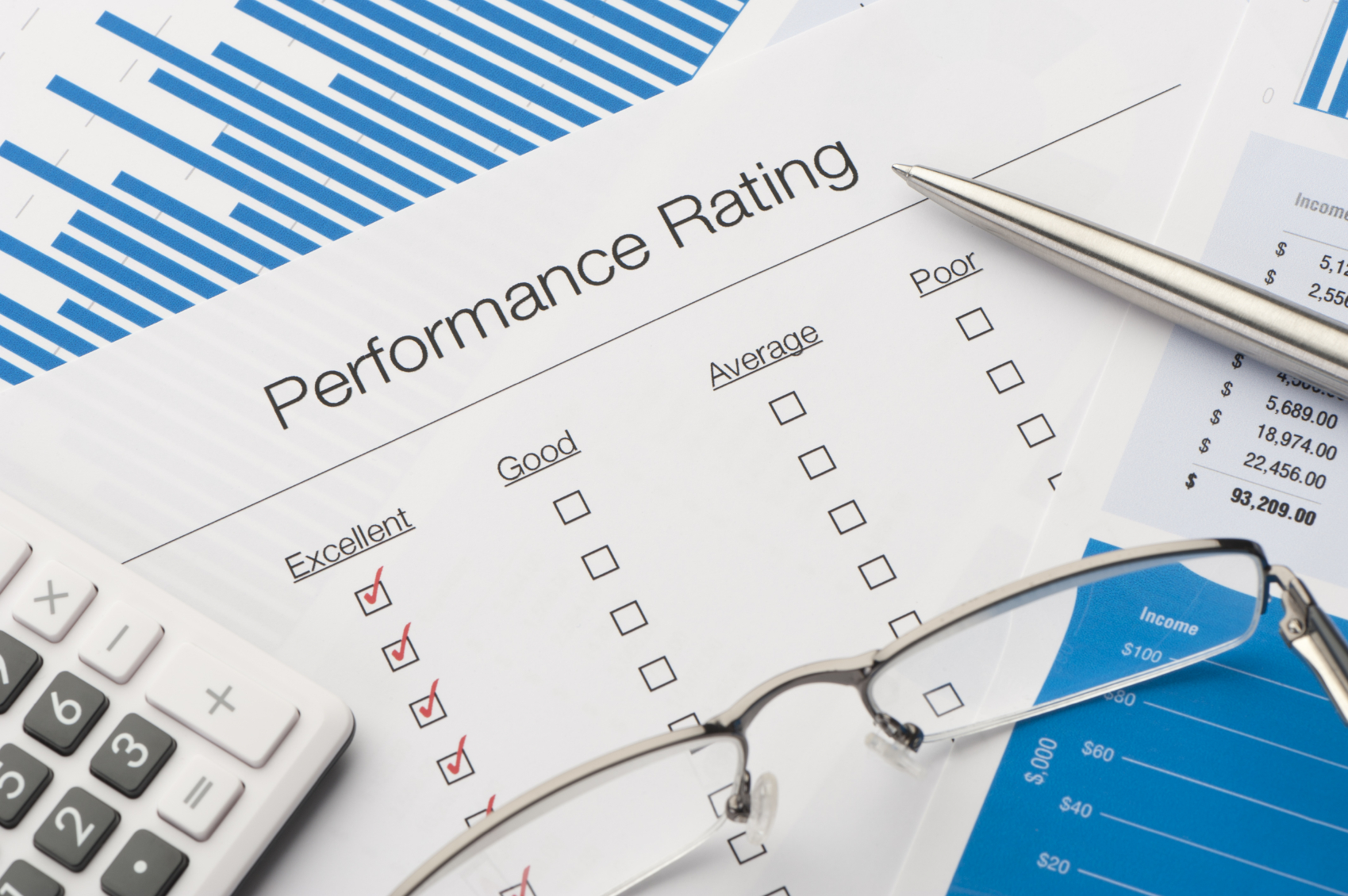 Performance rating form on a desk | Locren